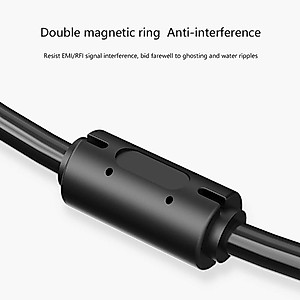 Tainston VGA to VGA Cable HD15 Monitor Cable with Ferrites Male to Male-100 Feet