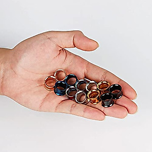 KUBOOZ 12pcs Set Colorful Stainless Steel Screwed MIX Ear Plugs Tunnels Gauges Stretcher Piercings 9/16"