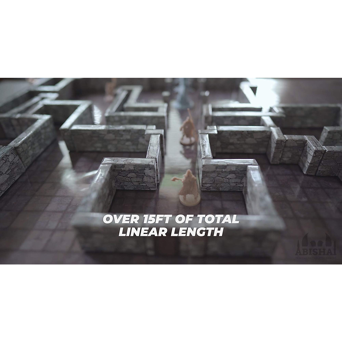 DIY Modular Dungeon Wall System - Stone Graphic 28mm Miniature Roll Playing Game - Dungeons and Dragons Maps - DND Role Play - Battle Grid Mat Accessory