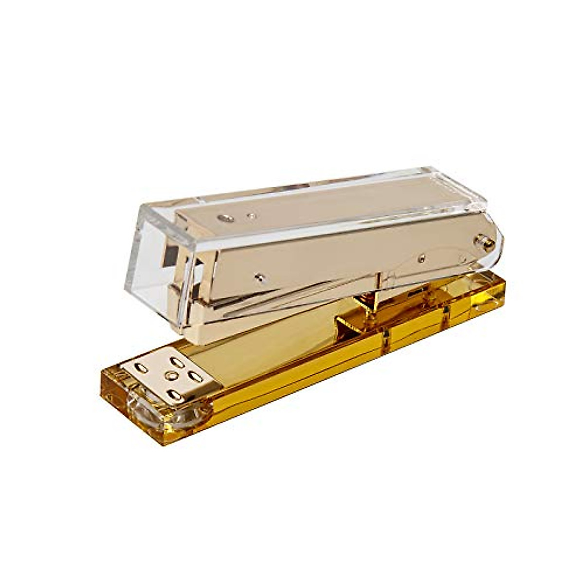 EXPUTRAN Acrylic & Gold Office Supplies Set, Acrylic Stapler, Tape Dispenser, Staple Remover, Desk Accessory for The Office or Home