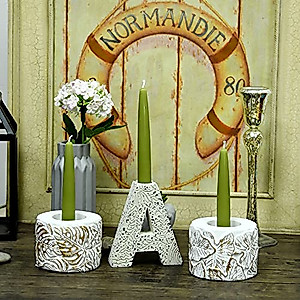Zest Candle 12-Piece Taper Candles, 6-Inch, Sage Green