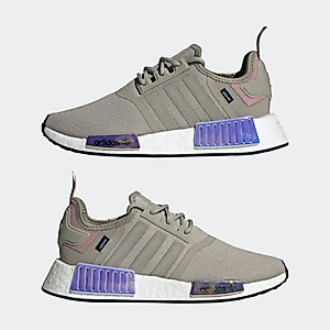 adidas Women's NMD_r1 Sneaker, Feather Grey/Feather Grey/Violet Tone, 6.5