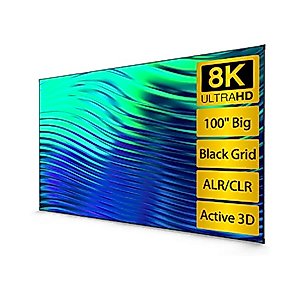 CASIRIS Ambient Light Rejecting ALR Projector Screen 100 inch, Ultra HD Fixed Frame Movie Screen for Ultra Short Throw Projector, Edge Free Projector Screen, 16:9 Aspect Ratio