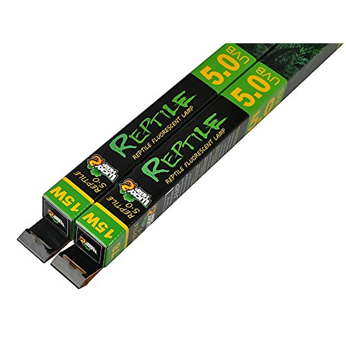 LUCKY HERP 5.0 Fluorescent Tropical Terrarium Lamp UV Bulb,T8,15 Watt,18 Inches (2-Pack)