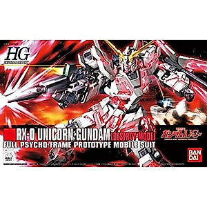Bandai Hobby #100 RX-0 Unicorn Gundam (Destroy Mode), Bandai HGUC Action Figure