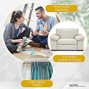 3 Rolls Double Sided Tape Heavy Duty, 0.59/1.18/2 Inch x 66 ft (20m) Clear Fiberglass Mesh Strong Wall Adhesive Tape, Removable Sticky Waterproof Two Sided Mounting Tape for Carpet, Wall, Craft