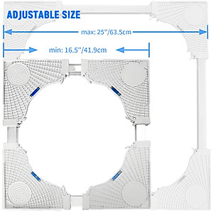 DUPDMKIN Mini Fridge Stand Washing Machine Dolly Mini Refrigerator Stand with Brake Adjustable Refrigerator Dolly (8 wheels)