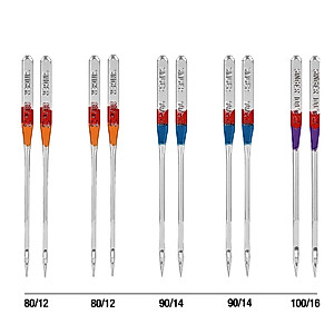 SINGER Regular Point Sewing Machine Needle, Size 80/12, 90/14, 100/16, 10-Count