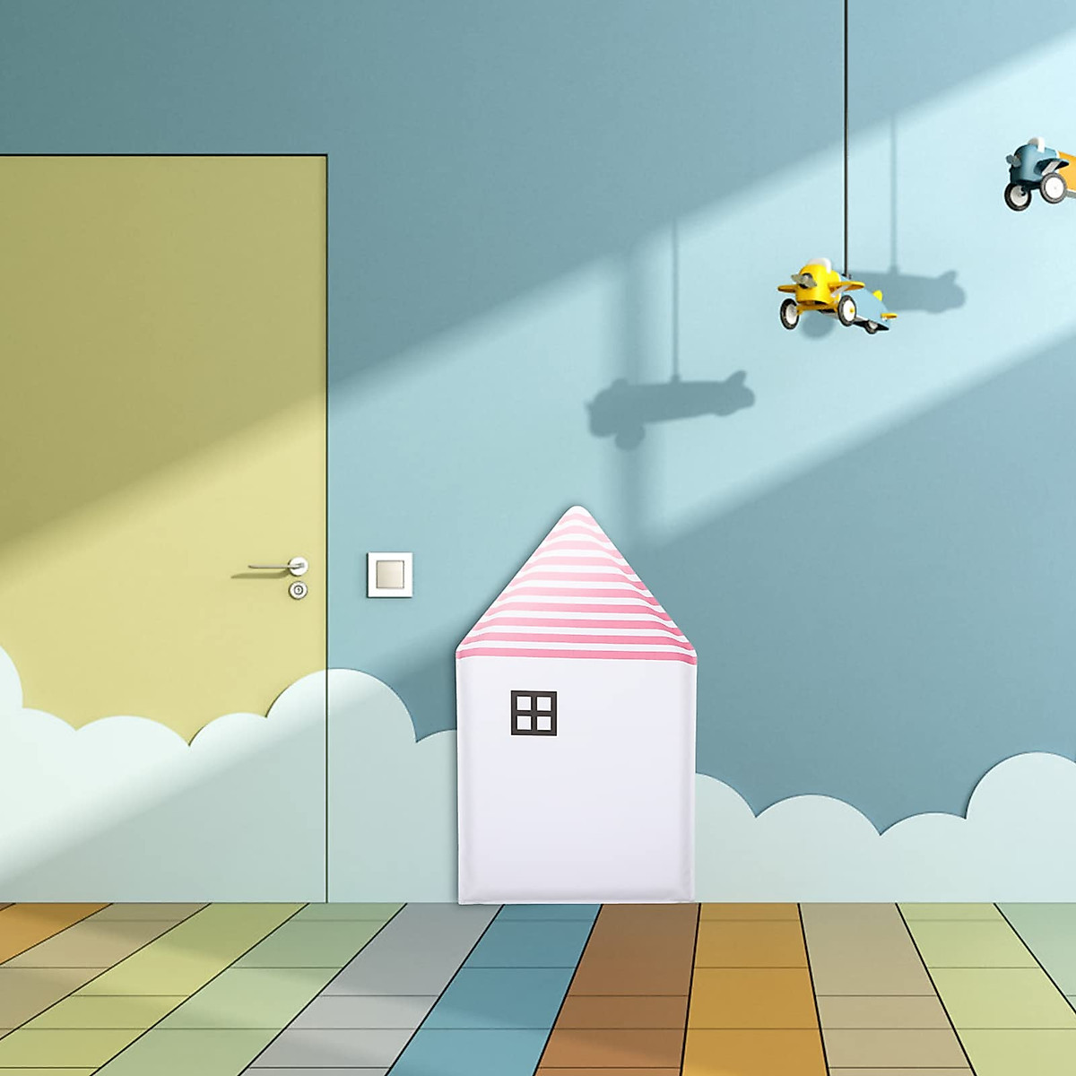 Garneck 4pcs 15cm Soft Wall Sticker 3D Wall Panels Sound Dampening Panels Tatami Wall Panels Stickers for Kids Gym Mat Kids Wall Padding Foam Play Mat Decor House PVC Child Anti-Collision