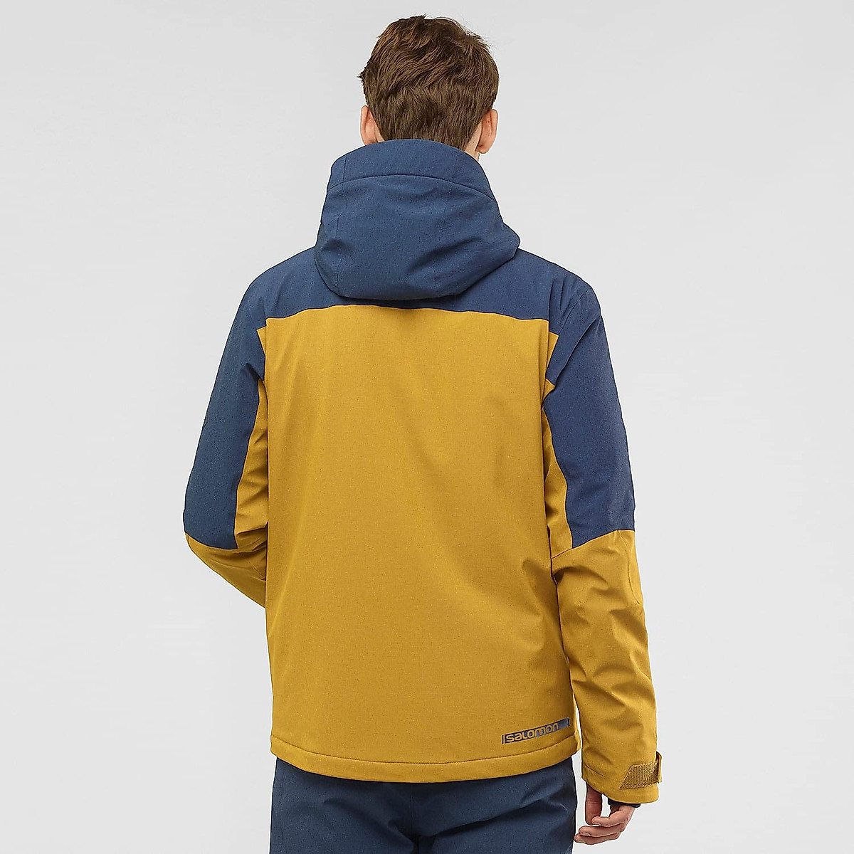 Salomon Men's Standard Untracked Jacket, Cumin/Dark Denim/Heather, Large