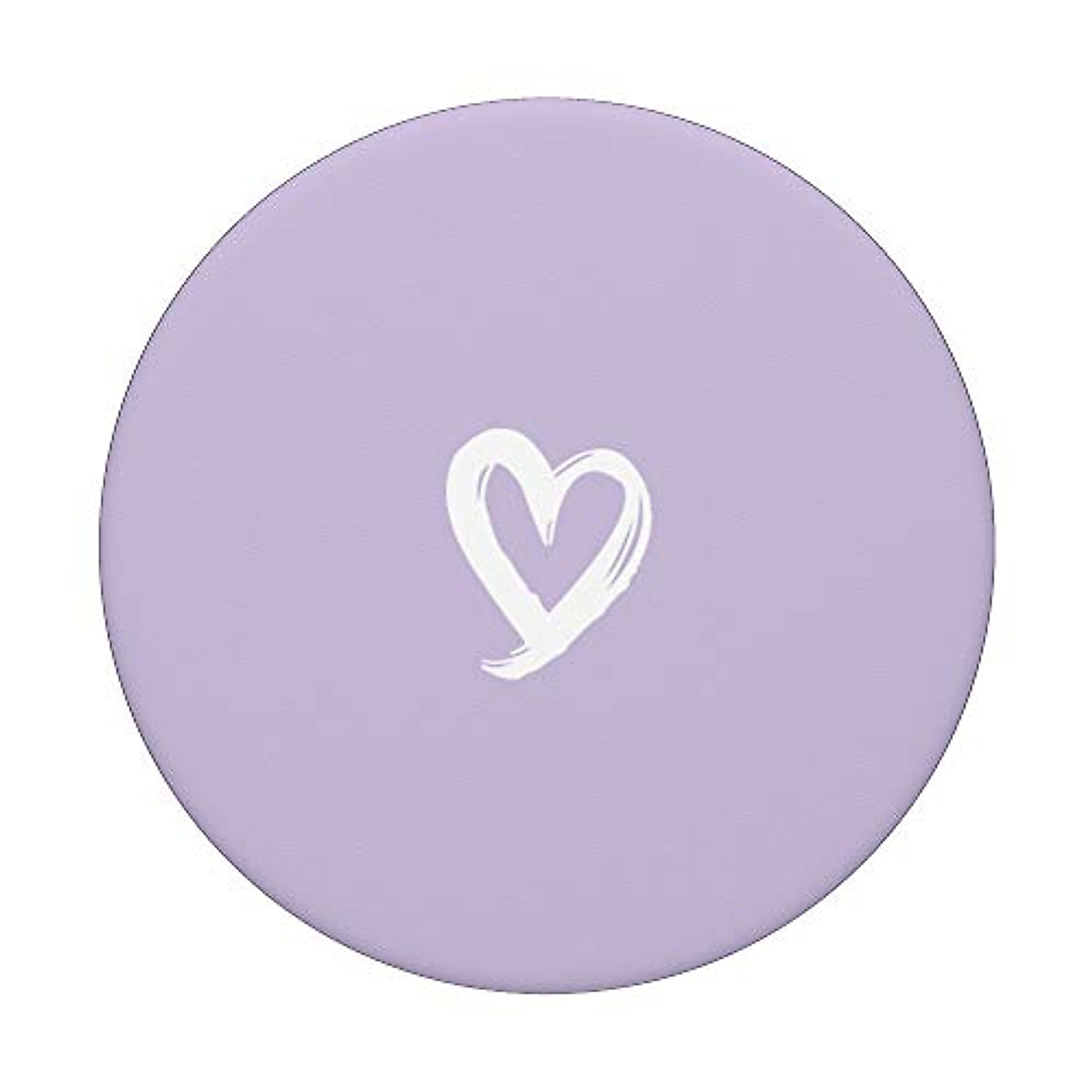 White Minimalist Heart Light Pastel Purple PopSockets Swappable PopGrip