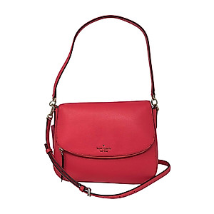 kate spade new york Jackson Soft Pebbled Leather Medium Flap Shoulder bag (Stop Light)