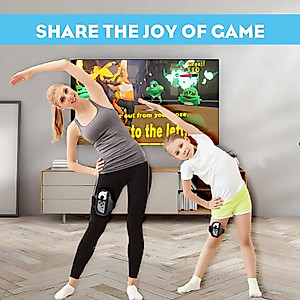 [2 Pack] Leg Strap for Switch Sports Play Soccer/Switch Ring Fit Adventure, for Joy Cons Switch OLED Model Controller Game Accessories,Adjustable Elastic Strap