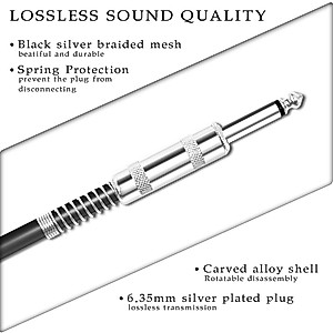 YESPURE USB Guitar Cable,Guitar Bass to USB Link Connection Cable Adapter,Professional Guitar to PC USB Link Recording Cable Lead Adaptor 2.8M/9.2FT