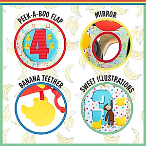 KIDS PREFERRED Curious George Soft Book with Teether and Crinkle