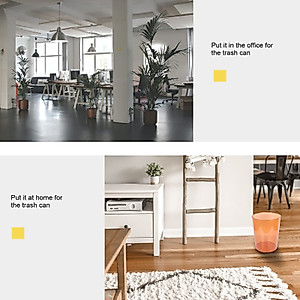 Amosfun Plastic Slim Round Small Trash Can Wastebasket Garbage Container Bin Pot for Bathroom Bedroom Kitchen Home Office Orange