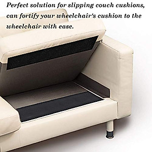 STAY GENT Strips with Self Adhesive Hook and Loop Tape Nylon Fabric Fastener for Couch Cushions, Guitar Pedal, Cable Management and Crafts Projects 11CM (4.3 Inch) Wide 1 M Long Tape