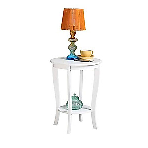 Convenience Concepts American Heritage Round End Table, White