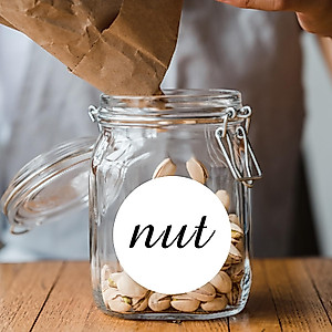 Yeachlaing 3 Inch White Round Thermal Sticker Labels, Self-Adhesive Circle Direct Thermal Labels, Multi-Purpose Roll Sticker Labels for DIY Logo Design, QR Code, Name Tag（ 410 Labels,1 Roll）