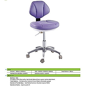 APHRODITE Portable Micro Fiber Leather Dentist Chair Doctor's Stool Mobile Chair Height Adjustment from Purple-Violet