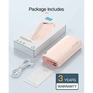 Kuulaa Portable Charger iPhone Power Bank 26800mAh Battery Pack Charger Portable Dual USB Output Portable Battery Charger Compatible with iPhone 15 14 13 12 11 Samsung S22 S21 Google iPad etc, Pink