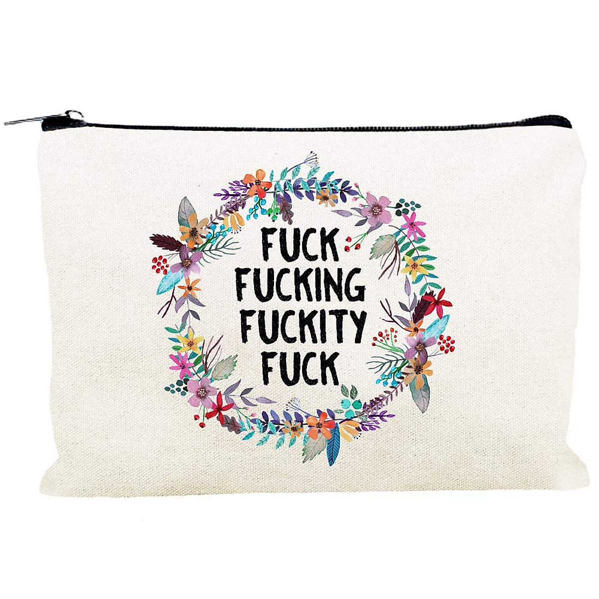 Kimoli Funny Canvas Cosmetic Bag Makeup Bags Cute Travel Bag Birthday Gifts Friend Gifts for Women (Style-B)