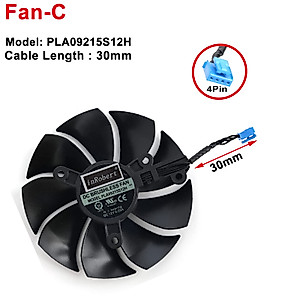 PLA09215S12H Graphics Card Fan for EVGA RTX 3070 3080 Ti 3090 XC3 BLACK Gaming Cooling Fan (Fan-C)