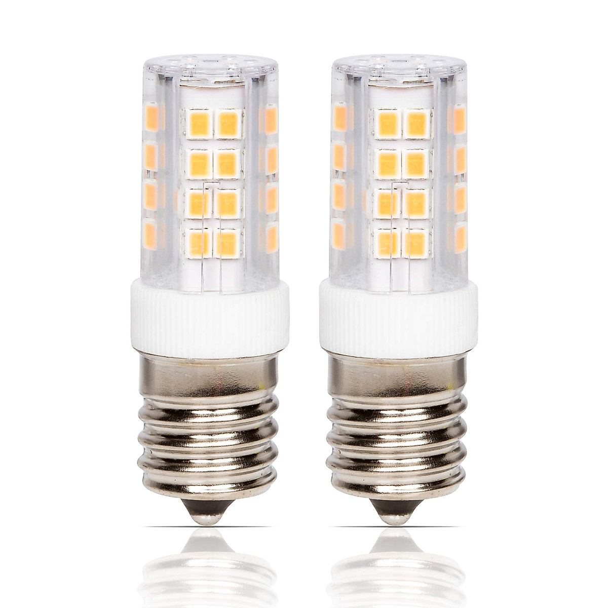 Simba Lighting LED E17 Microwave Appliance Light Bulb (2 Pack) 4W T8 40W Incandescent Replacement for Under Hood, Stove Top, Range, 120V, Intermediate Screw Base, Non-Dimmable, 3000K Soft White