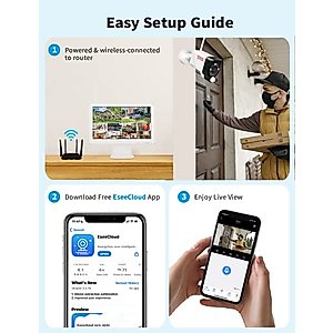 [2K&2 Way Audio&Dual WiFi] Tonton Wireless All-in-One Ultra HD Security Camera System with 16 Inch 5MP Monitor,10CH NVR with 1TB HDD,4PCS 3MP Outdoor Bullet IP Floodlight Cameras with PIR,Plug & Play