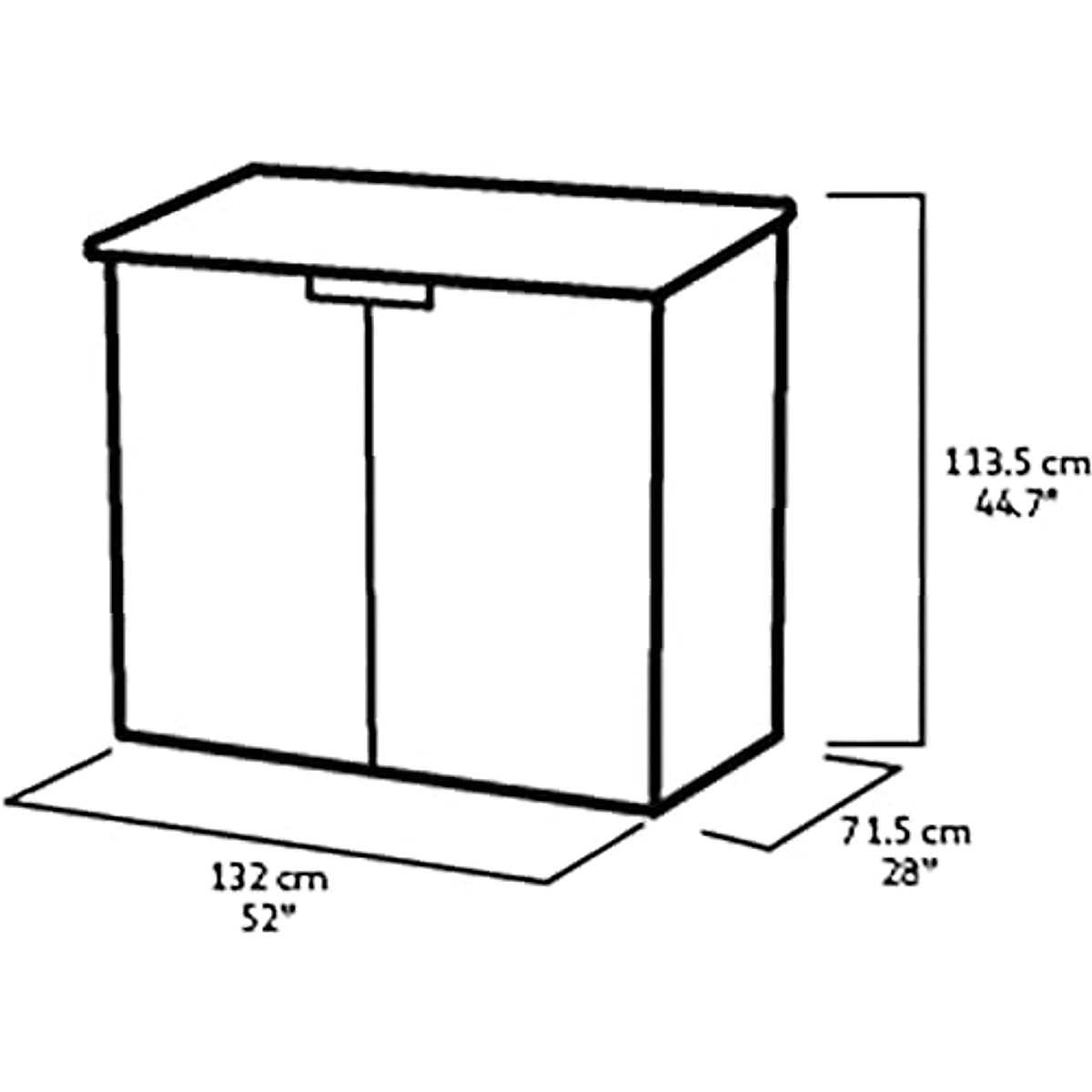 Keter 249319 Store it Out Nova Outdoor Garden Storage Shed, 32 x 71.5 x 113.5 cm, Dark Grey with Light Grey Lid