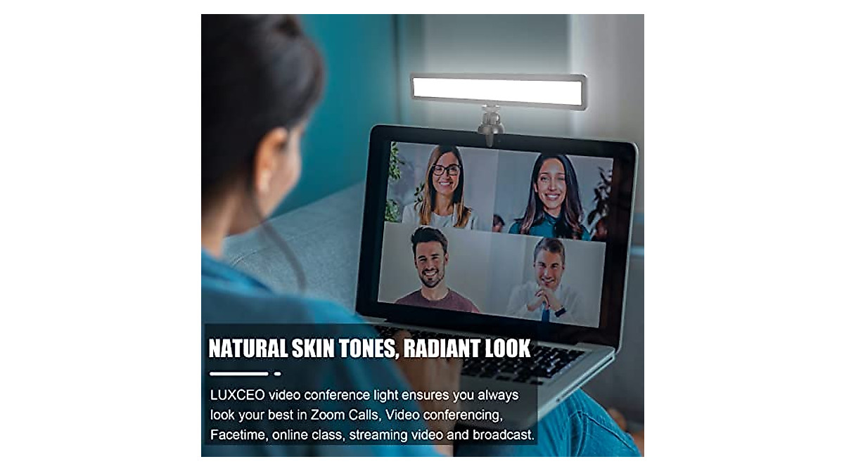 LUXCEO Video Conference Light - Portable Webcam Lighting for Zoom ...