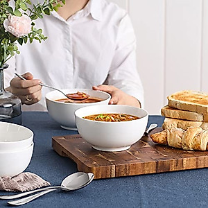 DOWAN 50oz Pasta Bowls Set of 4 + 39 oz Large Soup Bowls Set of 4