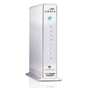 ARRIS SURFboard SVG2482AC DOCSIS 3.0 Cable Modem & AC2350 Wi-Fi Router , Comcast Xfinity Internet & Voice , Four 1 Gbps Ports , 2 Telephony Ports for Digital Voice , Up to 800 Mbps