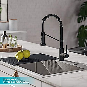 Kraus KPF-1610MB Bolden 18-Inch Commercial Kitchen Faucet with Dual Function Pull-Down Sprayhead in all-Brite Finish, 18 inch, Matte Black