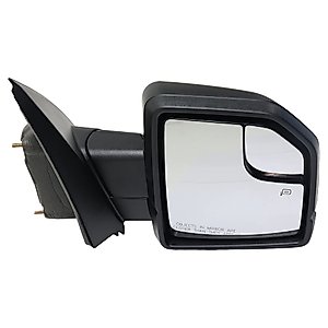 Kool Vue Right Power Heated Mirror for Ford F-150 2015-2018 Manual Fold With Signal Light & Spotter Glass; Without Memory, Puddle Lamp & Auto-Dimming Textured Built Up To 02/26/18