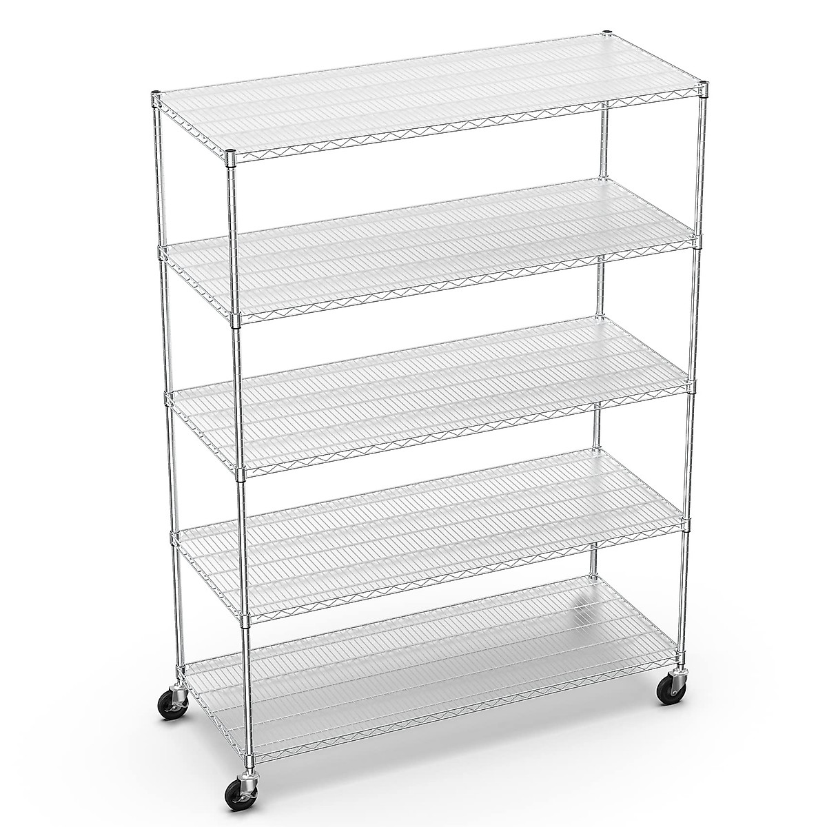 Ufurpie 5 Tier Wire Shelving Unit 7500lbs Capacity NSF Metal Shelf, Heavy Duty Adjustable Shelf Liners Storage Rack for Commercial Grade Utility Steel Rolling Shelving, 82" H X 60" L X 24" D