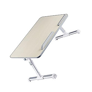 USHOBE 1pc Adjustable Computer Desk Desktop Bookcase Metal Tray Couch Tray Mini Size Breakfast Tray Foldable Bed Desk Stand up Office Wooden Desk Office Table Student Study Table The Bed