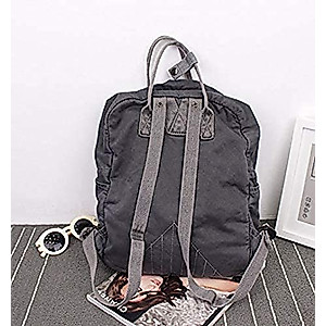 Womens Denim Backpack Purse Teen Girls Casual Style Lightweight Canvas Backpack School Bag Travel Daypack (Navy)