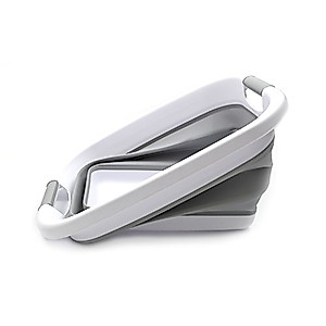 SAMMART Set of 2 - 25L (6.6 gallon)Collapsible Laundry Basket/Tub-Foldable Storage Container / Organizer-Portable Washing Bin - Space Saving Hamper, Water capacity: 20L (5.28 gallon) (2, Grey)