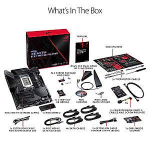 Asus Rog Zenith Extreme Alpha X399 HEDT Gaming Motherboard AMD Threadripper 2 (TR4) EATX DDR4 M.2 10G LAN USB 3.1 Gen2