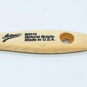 Ateco 60015 Pastry Brush - 1.5 Inch Natural Wood Boar Bristles Made in the USA - Kitchen Pastry Basting Brush