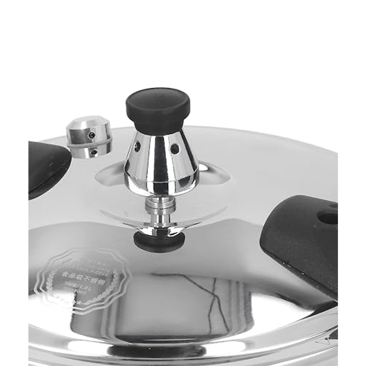 Vbestlife Pressure Cooker, 1.8L Dual Handle 80 KPA 304Stainless Steel Mini Pressure Cooker with Auto Pressure Detection, Kitchen Pressure Cooker for All Hob Types