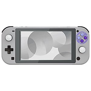 eXtremeRate Classic SNES Style DIY Replacement Shell for Nintendo Switch Lite, NSL Handheld Controller Housing w/Screen Protector, Custom Case Cover for Nintendo Switch Lite