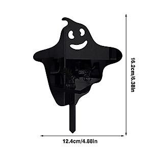 Pomobie Halloween Decor Ghost Garden Stakes Yard Art Decorative Yard Sign Outdoor Statues Outdoor Decorations Yard Yard Signs Halloween Stakes Props Scary Holiday Home Lawn Party Supplies (A01)