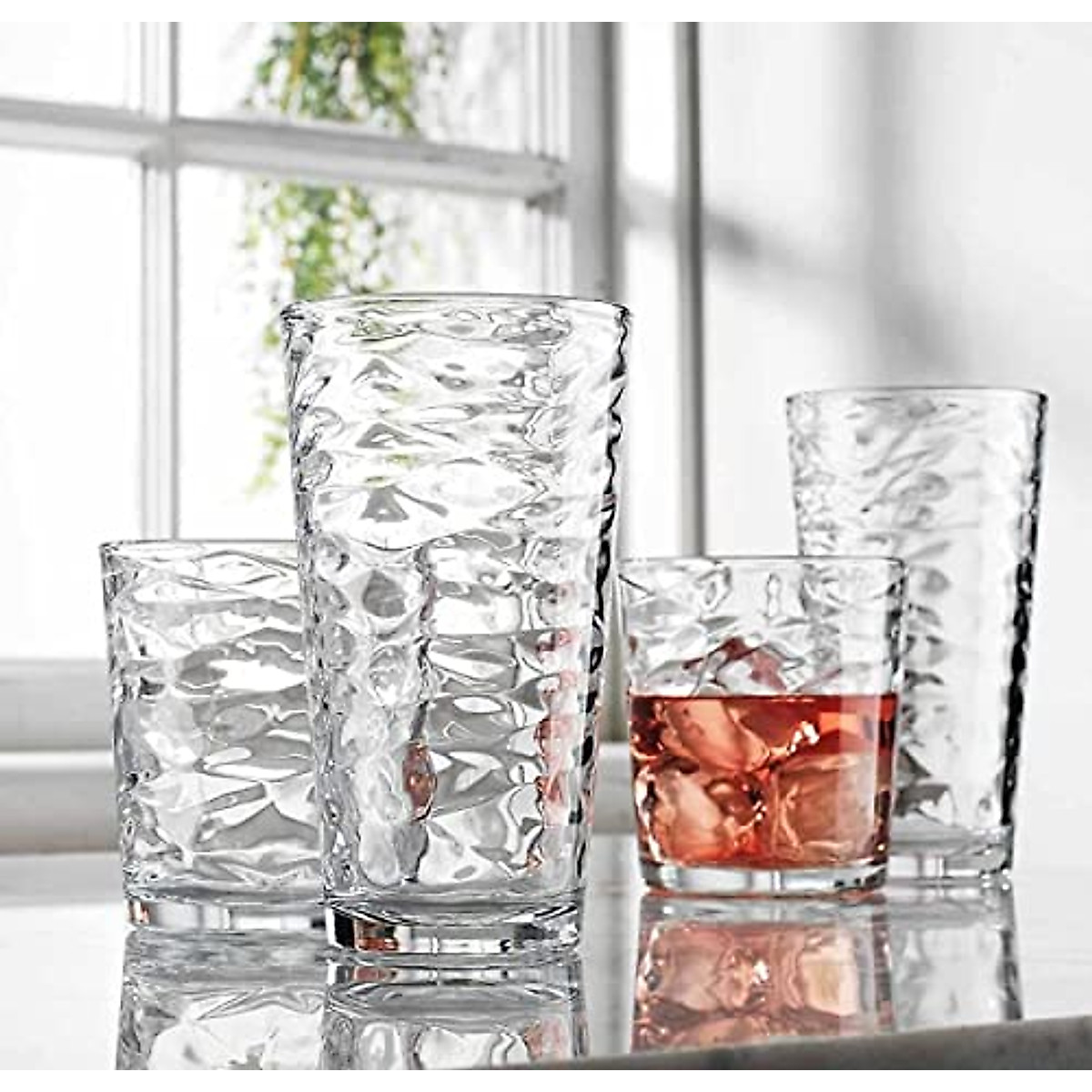 Glaver's Whiskey Glasses 13 oz. Barware Set of 4 Old Fashioned Glasses for Whisky, Scotch, Bourbon, Liquor, Juice, and Cocktails.