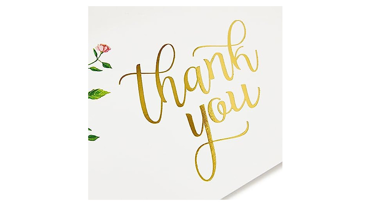 Elegant Thank You Cards Set for Weddings & Celebrations