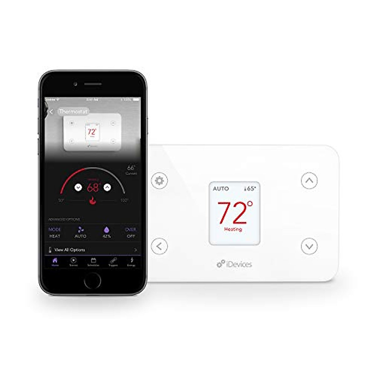 iDevices IDEV0005AND5 FBA_2843481 Wi-Fi Smart Thermostat, Works with Alexa, White (Package May Vary)