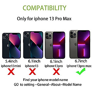 Cavor for iPhone 13 Pro Max Case with Card Holder,iPhone 13 Pro Max Wallet Case for Women Men,Phone Case iPhone 13 Pro Max Case with Stand and Strap,Leather Shockproof Protective Cover- Black