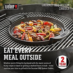 Weber Gourmet BBQ System Griddle, Schwarz 15.00 x 15.00 x 2.00 Inches