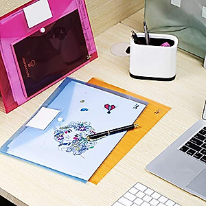 Mr. Pen- Plastic Envelopes, 10 Pack, A4, Letter Size, Plastic Envelopes with Snap Closure, Poly Envelope, Plastic Folders with Closure, Clear Plastic Folders, Plastic Pocket Folders, Document Envelope